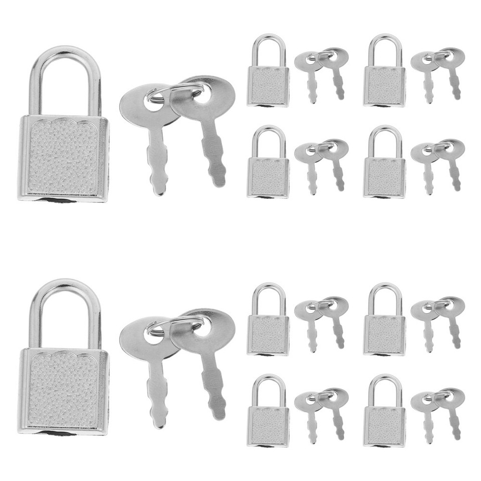 10 Sets Treasure Box Lock Accessories Cute Mini Padlock Gym Locker | eBay