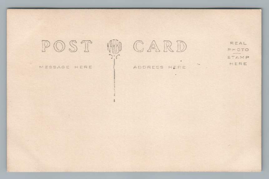 Couple in Fake Studio Car RPPC Antique Automobile Karbo Photo Postcard ...