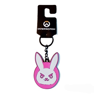 Overwatch D.Va Character Head Logo Official KeyChain Key Ring Chain ...