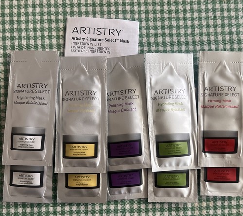 ARTISTRY SIGNATURE SELECT MASK Single Use Sample Travel Size Set of 10 ...