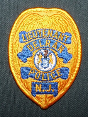 Original USA Delran Police Department NJ Lieutenant Shield Badge Patch ...