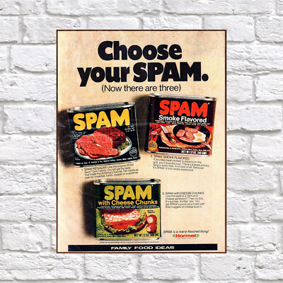 Choose Your Spam Retro tin sign Art Decor Gift | eBay UK
