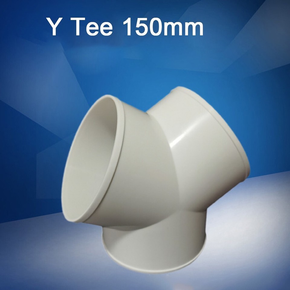 PVC Y Shape Ducting Splitter Connector for Extractor Fans Range Hood ...