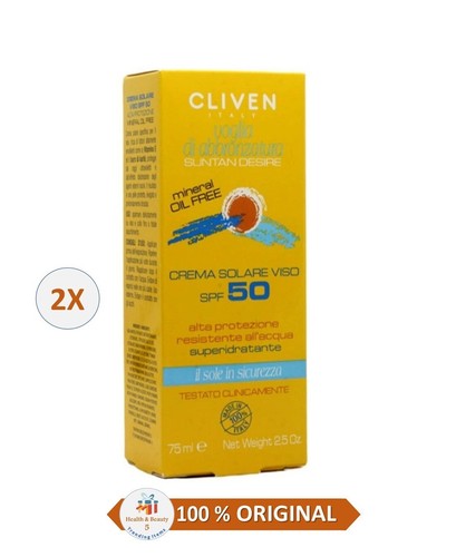 2 Stück Cliven Suntan Desire Antiage Gesicht Sonnencreme LSF 50 Schutz ...