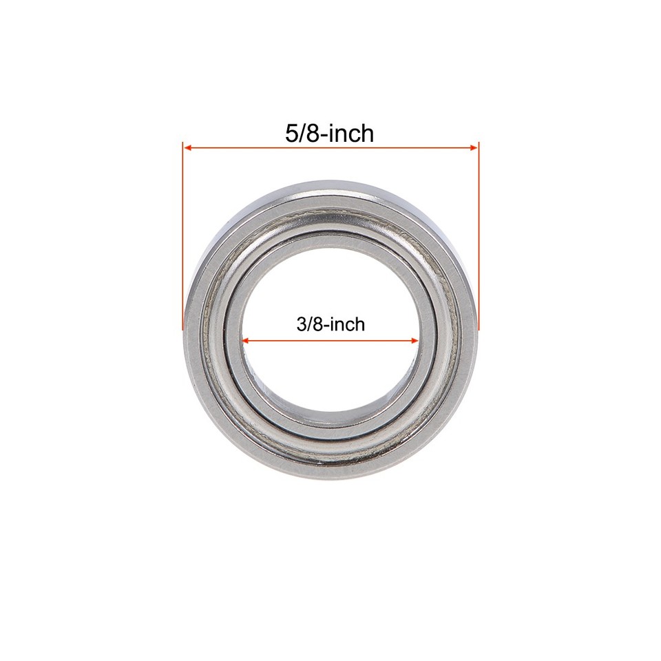 R1038ZZ Ball Bearings 3/8x5/8x5/32" Double Shielded Chrome Steel P6 ...