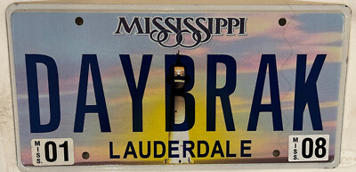 Vanity DAYBREAK DAWN SUNRISE license plate First Morning Light Early ...