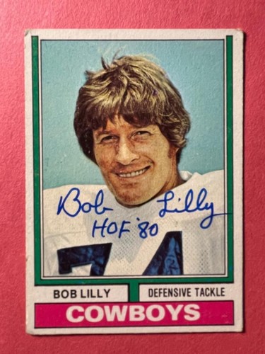 SIGNED BOB LILLY 1974 TOPPS FOOTBALL CARD AUTOGRAPH - COWBOYS - HOF | eBay