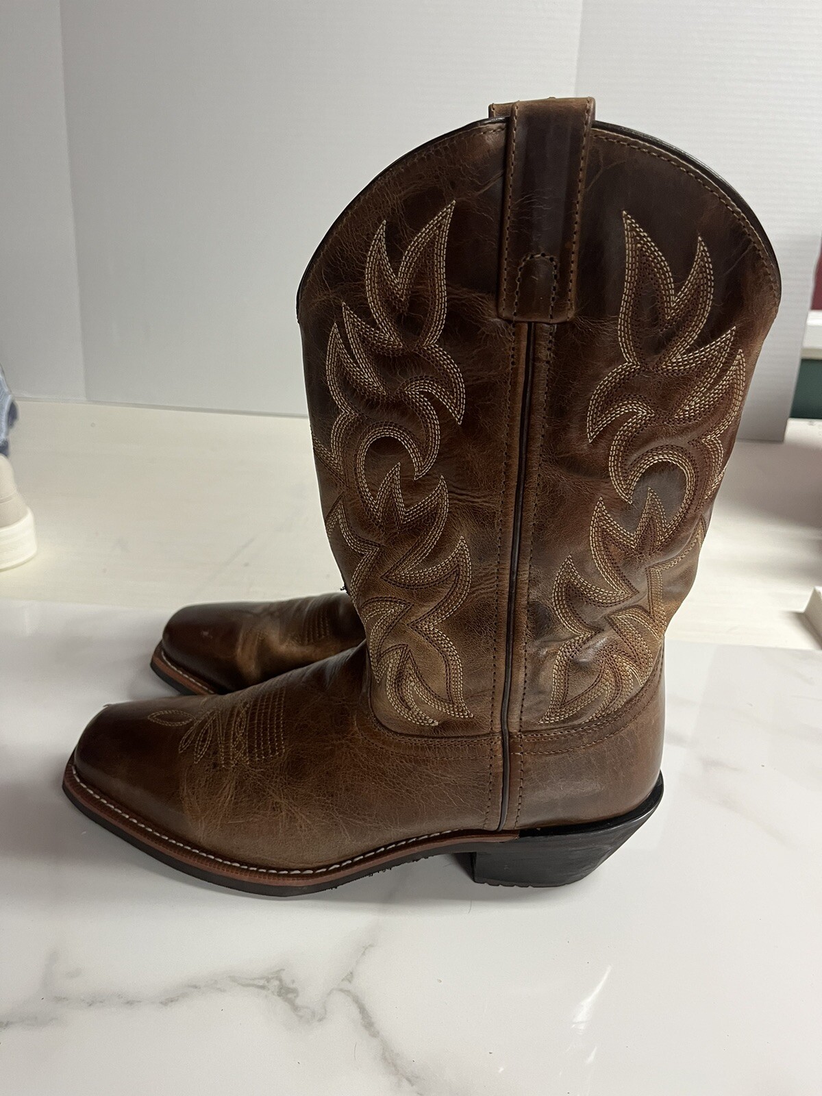 LAREDO RUST EARTH SQUARE TOE COWBOY BOOTS! MEN’S SIZE… - Gem