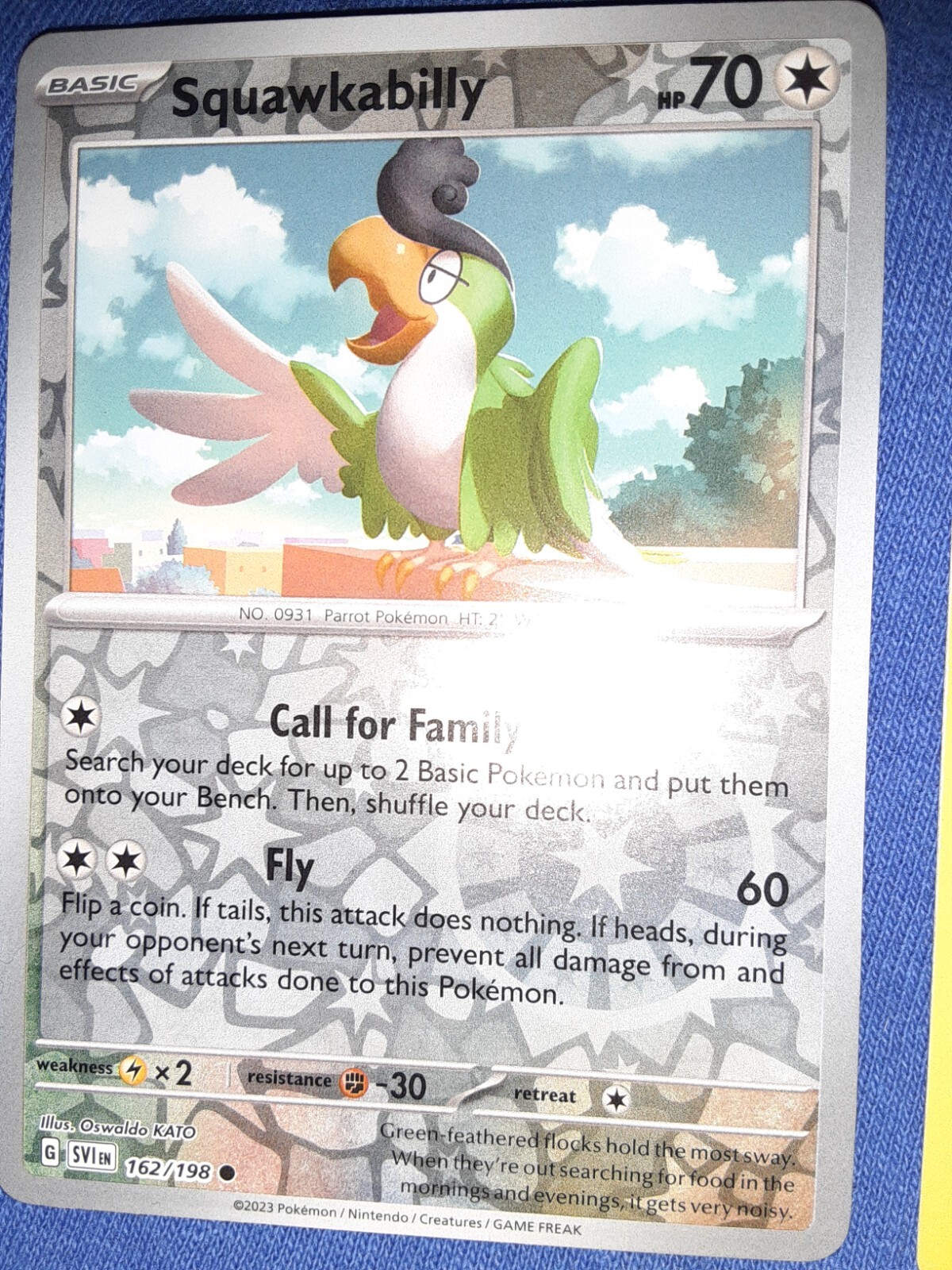 Pokémon TCG Squawkabilly Scarlet & Violet Base Set 162/198 Reverse Holo ...