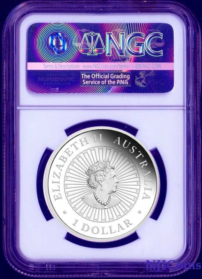 2021 Australia OPAL LUNAR Year of the OX 1 oz Silver Proof Coin NGC ...