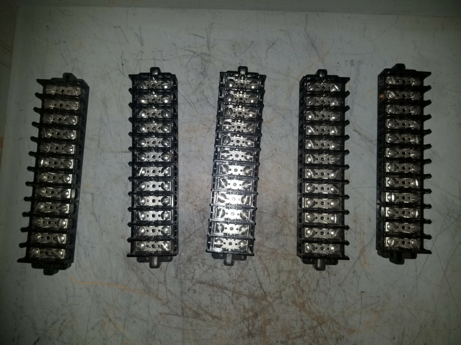 Lot of 5 Cooper Bussmann Terminal Block Barrier, 2 Row, 12 Terminals | eBay