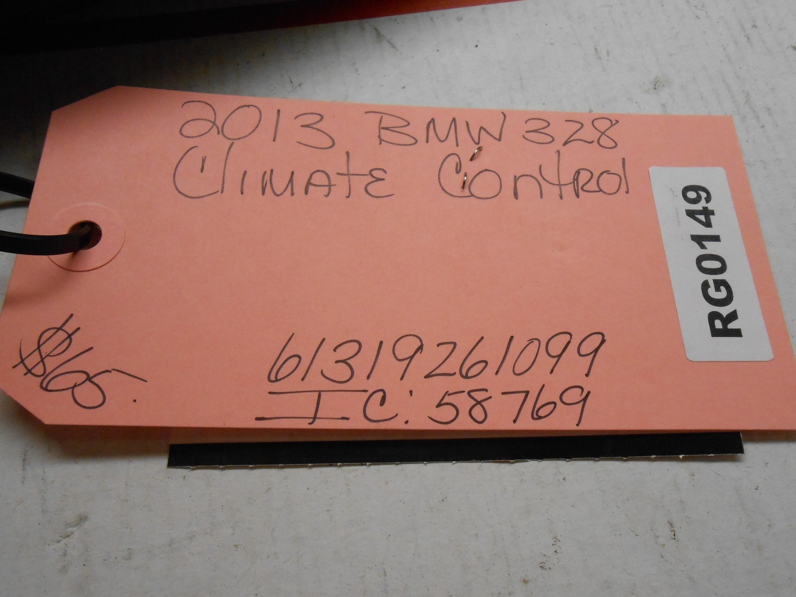 13 BMW 328 climate control 64119287337 9261099 ic# 58769 RG0149 | eBay