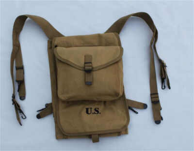 US Haversack M28 Backpack Tactical, WW2 M1928 Army Brown Webbing ...