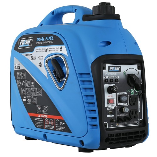 Pulsar Dual Fuel Generator Inverter Peak 2000W Rated 1600W Quiet ...