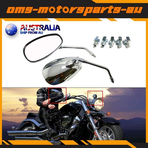 10mm Rear View Mirrors A Motorcross Motorcycle PIT Trail Dirt Quad Bike ...