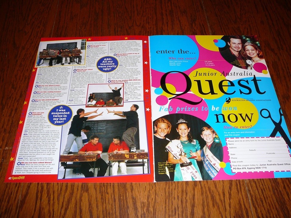 Five 5ive poster clippings interview pictures Phil Burton Ryan Clark ...