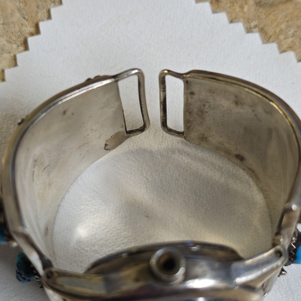 WWII Silver Bezel Hamilton Military Black Dial in Navajo Sterling ...