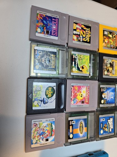 Nintendo Game Boy Color Lot - Teal 12 games - Mario, Tetris, Donkey ...