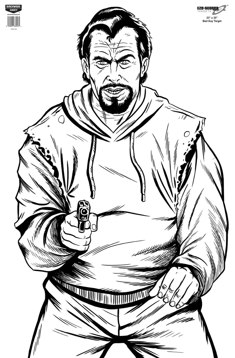 Gun Target Coloring Pages