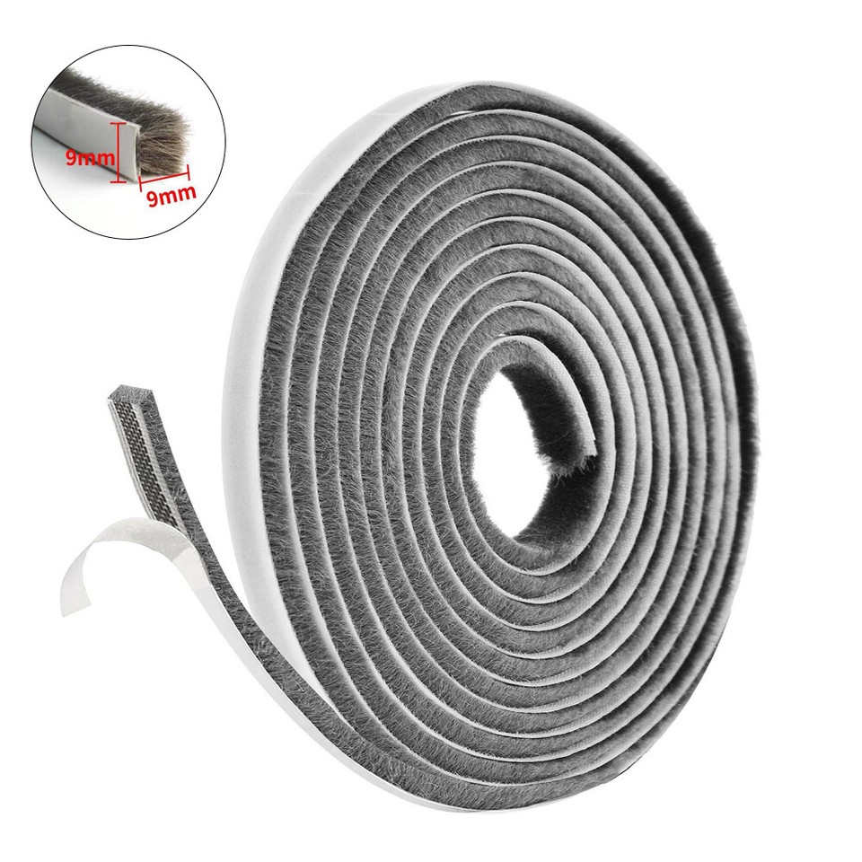 10M Self Adhesive Draught Excluder Brush Window Pile Seal Door Weather ...