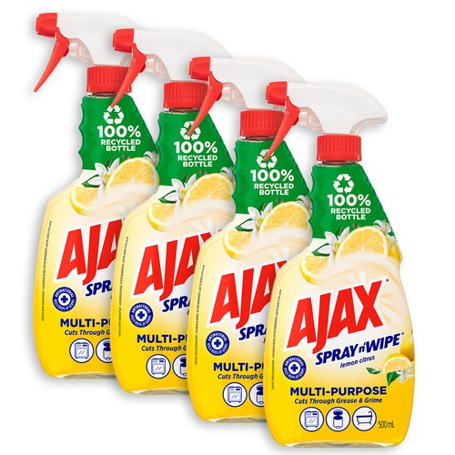 4x Ajax 500ml Lemon Spray n Wipe Trigger Multi-Purpose Cleaner | eBay ...