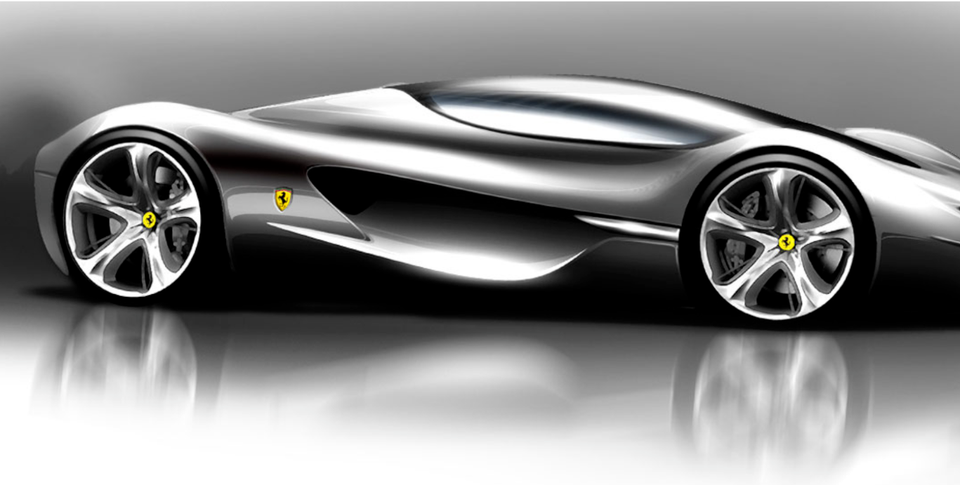 FERRARI Race Car Racing Hypercar Concept Custom Built LARGE 1:12SCALE ...