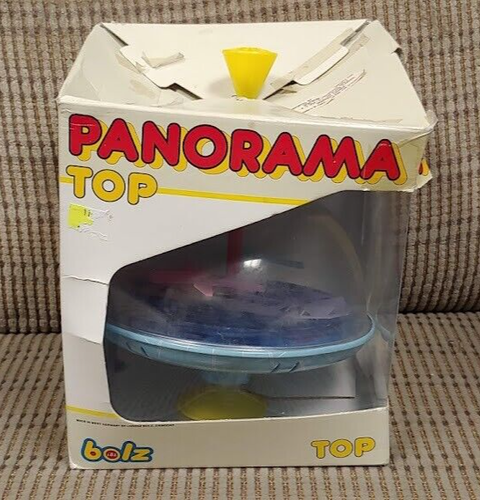 LBZ BOLZ KREISEL GERMANY SPINNING TOP TOUPIE PANORAMA PINWHEEL TIN TOY ...