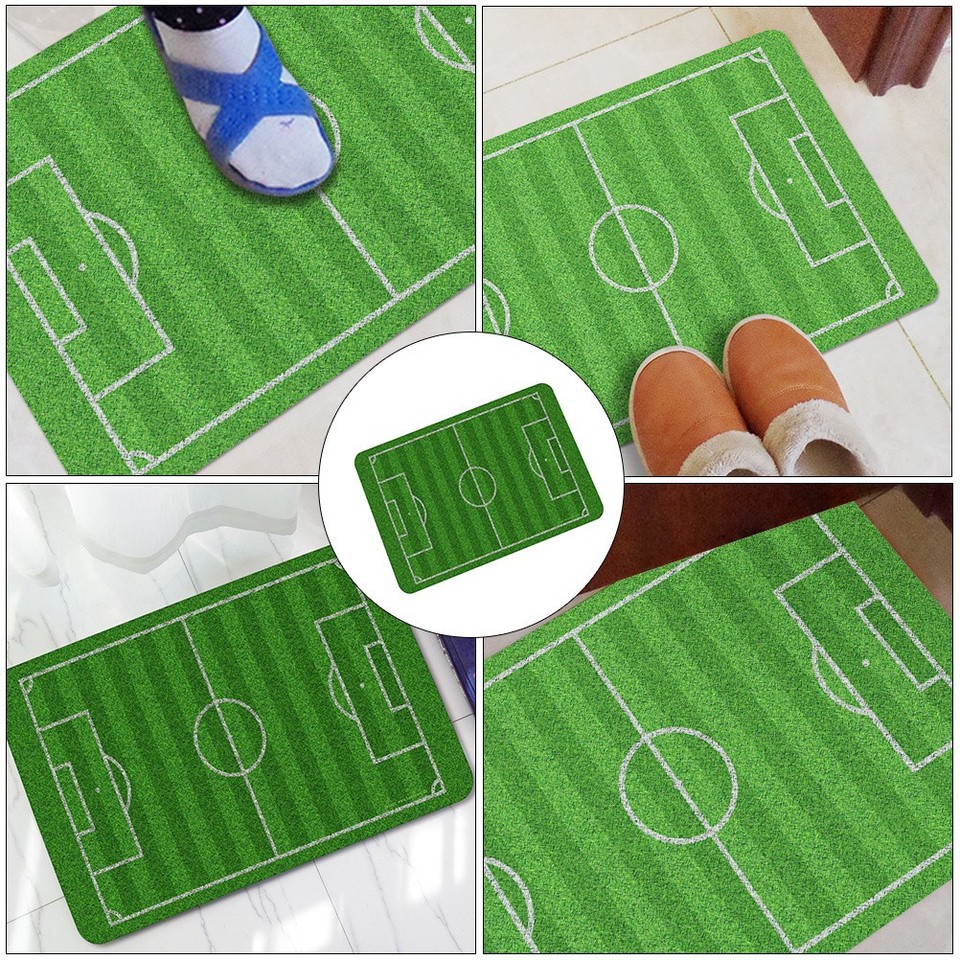 1PC Absorbent Non-skid Foot Mat Football Field Lawn Floor Mat Door ...