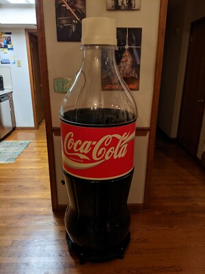 Coca Cola Large Bottle Shaped Store Advertising / Display Cooler GREAT ...