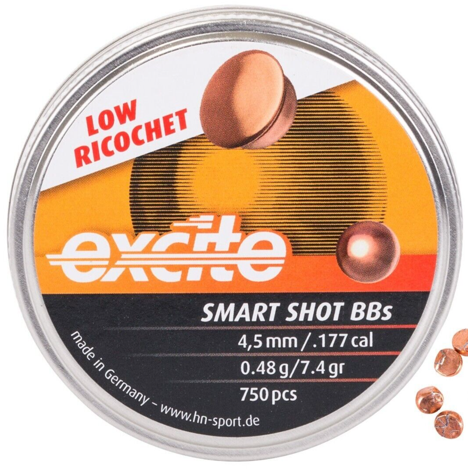 H&N Excite 750 Count SMART SHOT 4.5mm .177 Caliber Round Ball Copper ...