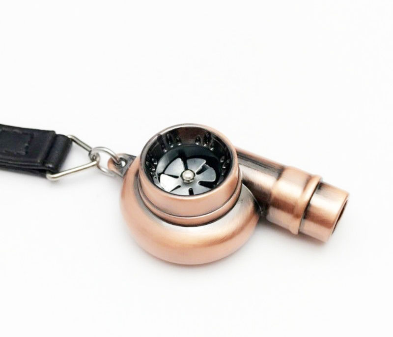 Real Whistle Sound Turbo Keychain Key Chain Ring Spinning Turbine ...