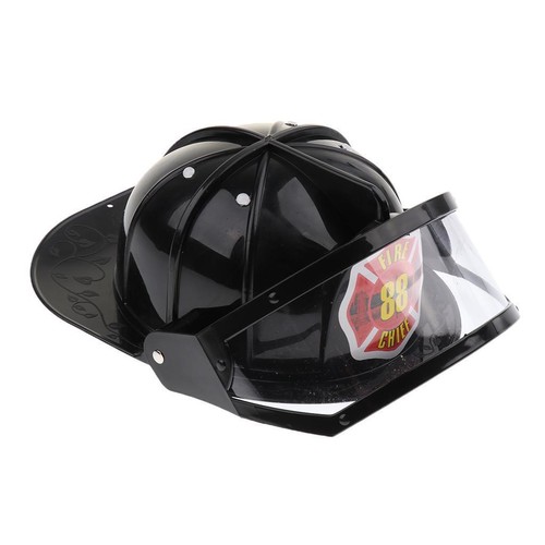 Simulation Fireman Safety Helmet Adjustable Firefighter Hat Cap Toy ...