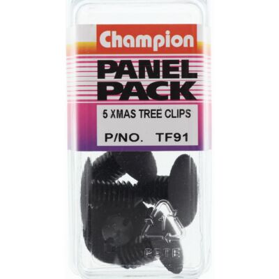 Champion Fasteners Xmas Tree Clip Black Len: 19mm Stem Dia: 10mm Head ...