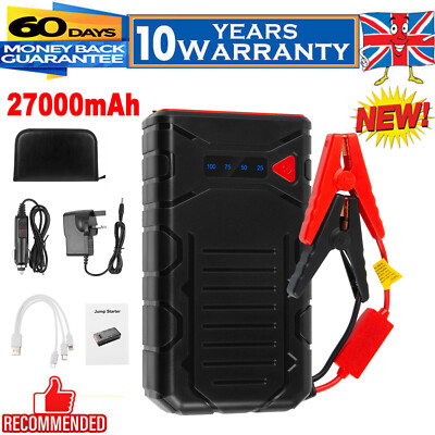 27000mAh Car Emergency Battery Jump Starter Start Booster w/LED Power ...