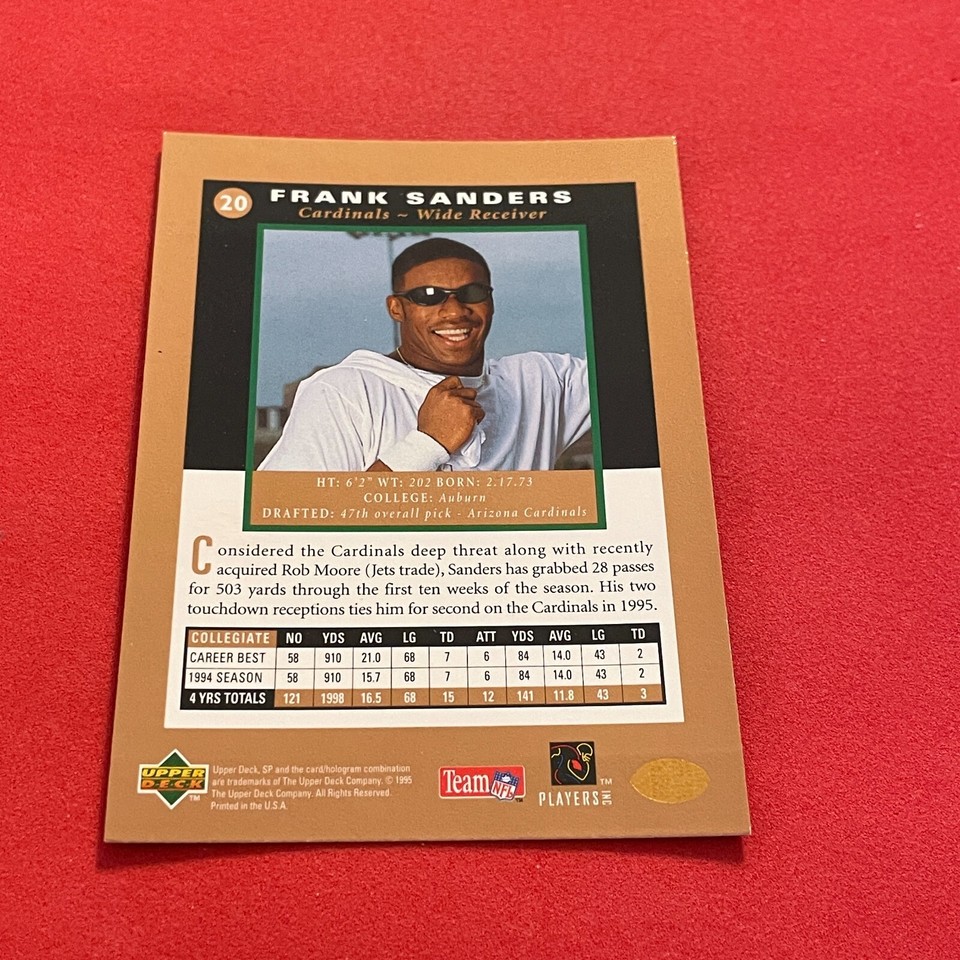 Frank Sanders .. ROOKIE .. Arizona Cardinals .. 1995 SP PREMIER ...