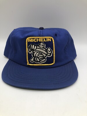 Vintage Michelin Man Patch Snapback Trucker Hat Cap USA Inside Foam Is ...
