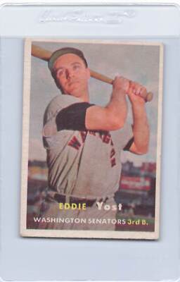 1957 Topps #177 Eddie Yost Senators EX *DA-A3148 | eBay