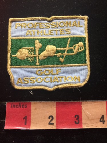 Vtg PROFESSIONAL ATHLETES GOLF ASSOCIATION Patch Golfer Baseball ...