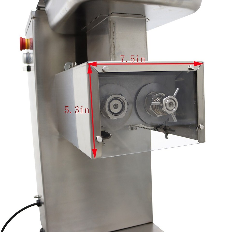 110V QE Meat Cutting Machine 8mm Blade Meat Cutter Slicer 500KG/H ...