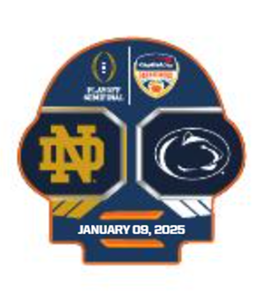 2025 Orange Bowl Notre Dame Penn State CFP Semi-Finals Aminco Lapel Pin ...