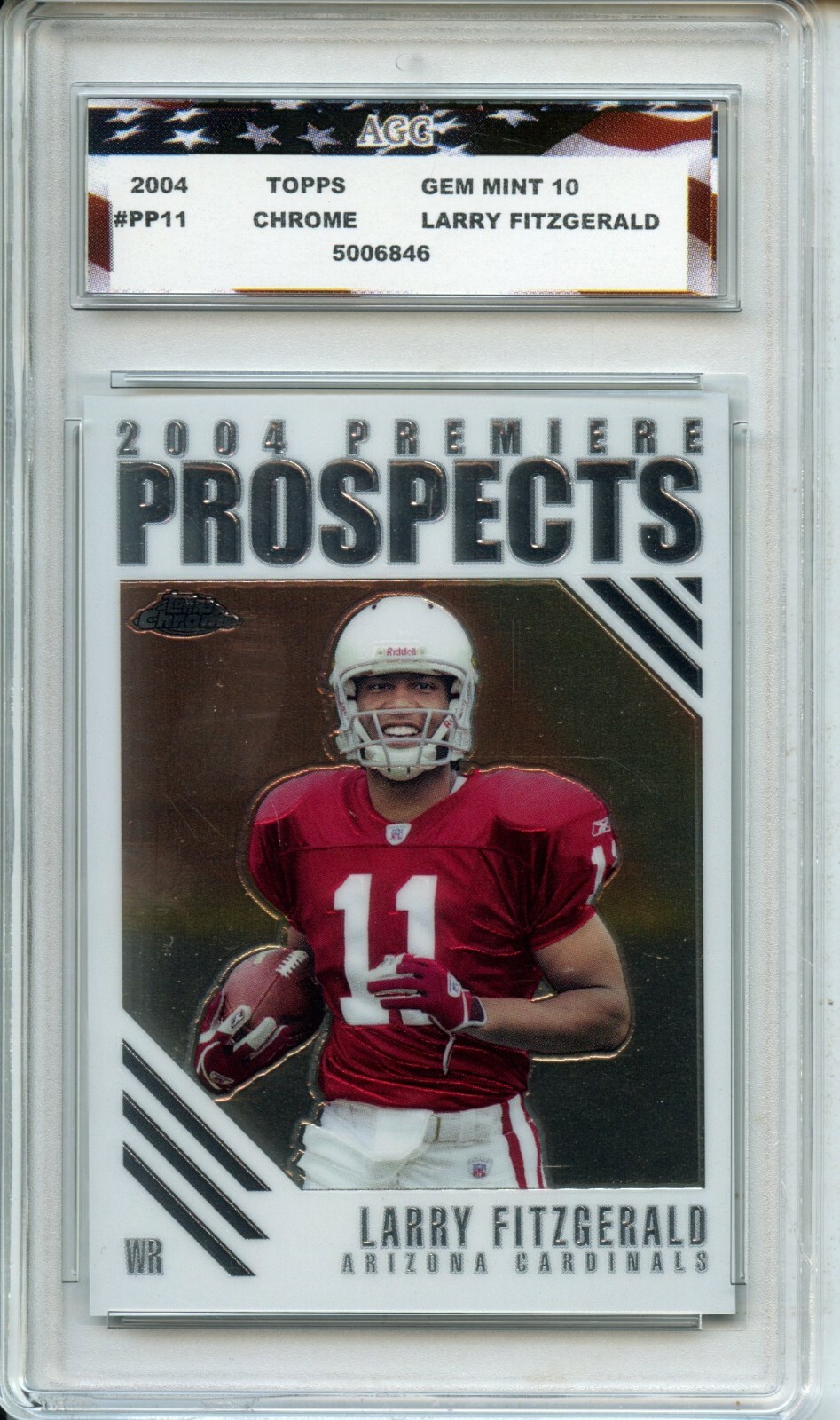 2004 Topps Chrome #11 Larry Fitzgerald Rookie Card AGC 10 Gem Mint | eBay