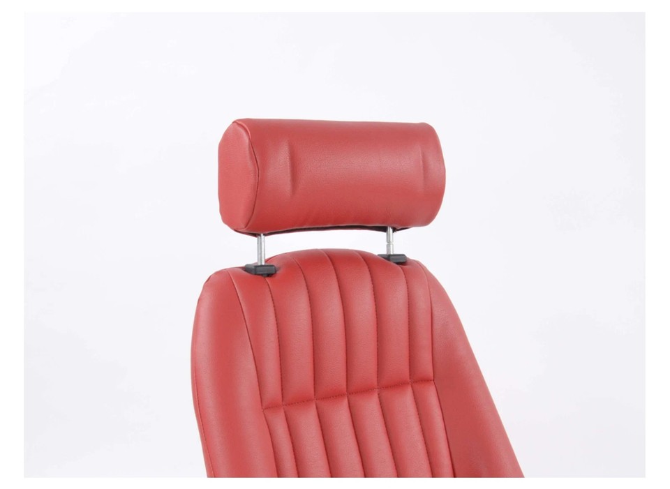 FKA Pair Red Bucket Seats Headrests Classic Car Retro Kit Vintage Fixed ...