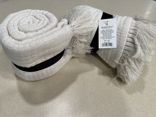 Hearth & Hand Magnolia Euro Texture Fringe Sham 26x26 Lot Of 2 Cream | eBay