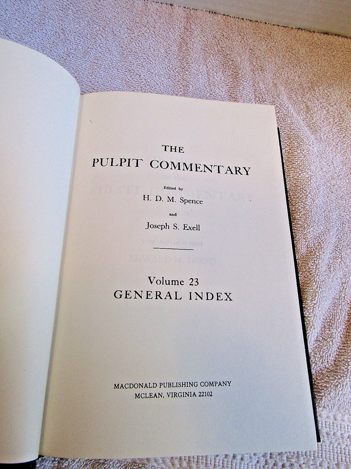 The Pulpit Commentary Complete Set 23 Volumes Exell VG numeral on ...