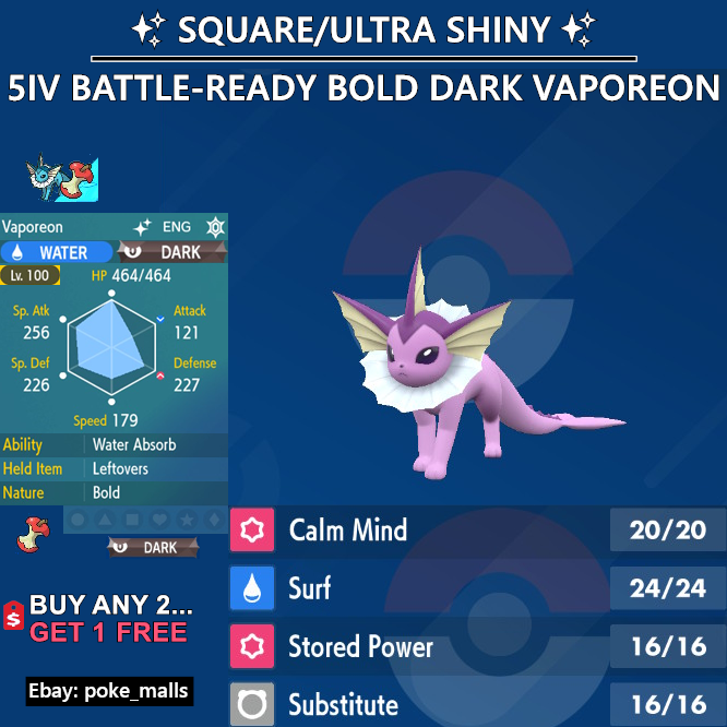 Pokemon Shiny Vaporeon Shiny Vaporeon Pokemon Go (Trade), Video