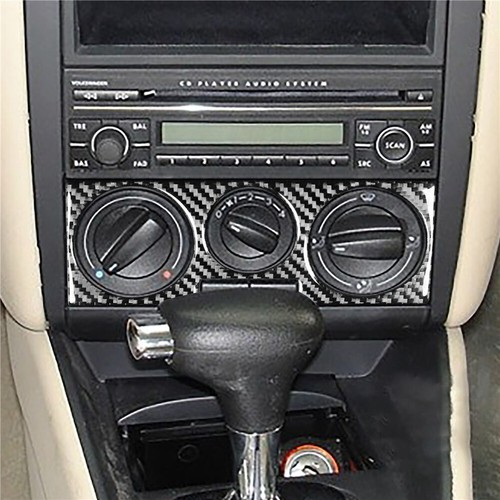 Car AC Button Trim Carbon Fiber Sticker For VW Golf 4 GTI Jetta MK4 ...