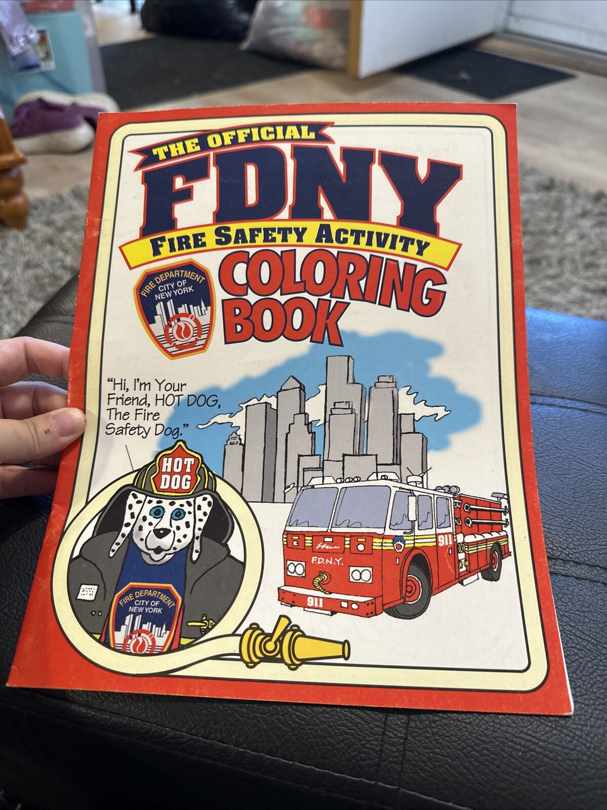 OFFICIAL FDNY FIRE SAFETY COLORING BOOK w CERTICATE RUDY GIUGLIANI | eBay