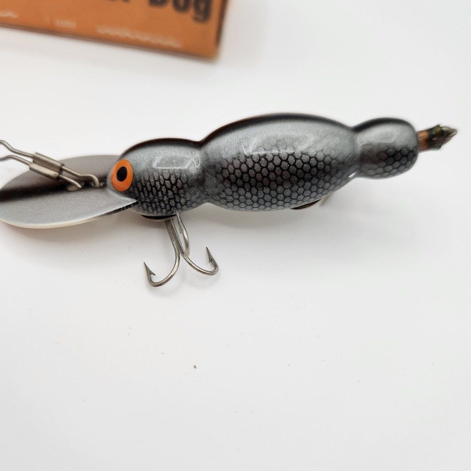 Vintage Bomber Water Dog Lure 5156 Black Mullet Deep Running 3.5" Orig ...
