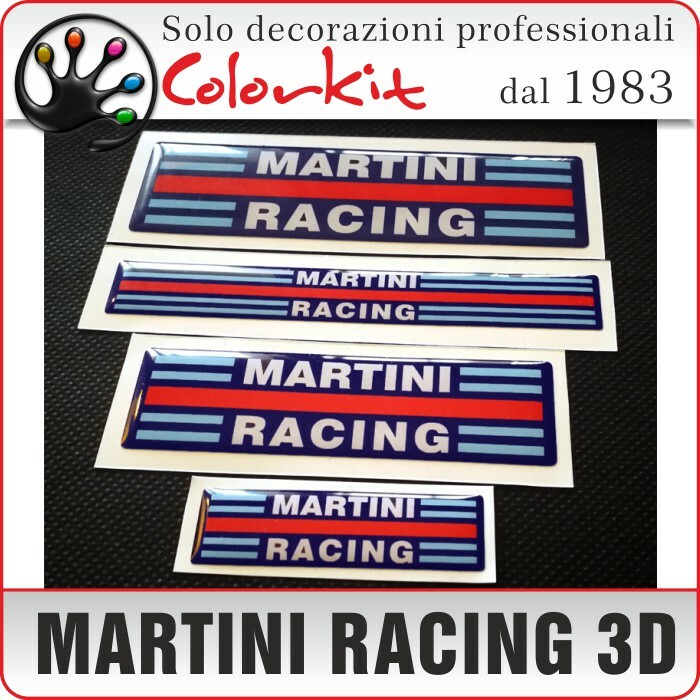 Adesivo Martini Racing resinato cm.8x2,4 domed sticker - By Colorkit ...