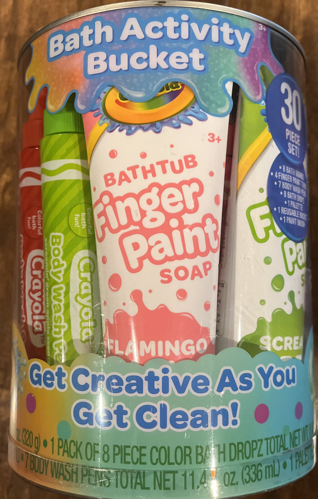 NEW Crayola Bath Activity Bucket 30 Count Set Kids Bath Bombs Finger ...